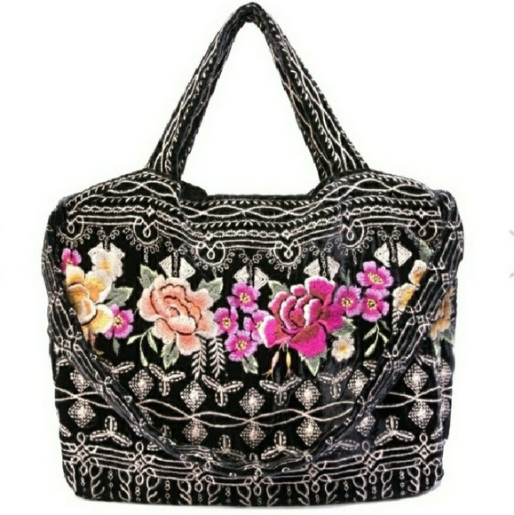 Johnny Was | Bags | Johnny Was Flores Velvet Tote | Poshmark